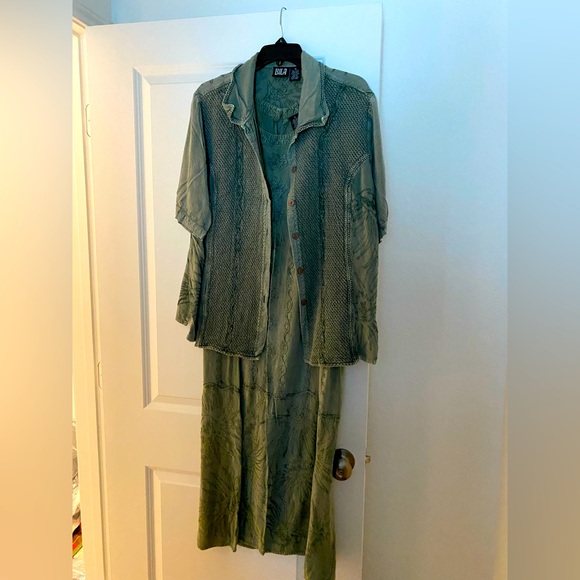 Bila | Dresses | 2 Pc Bala Crinkle Boho Festival Embroidered Dress ...